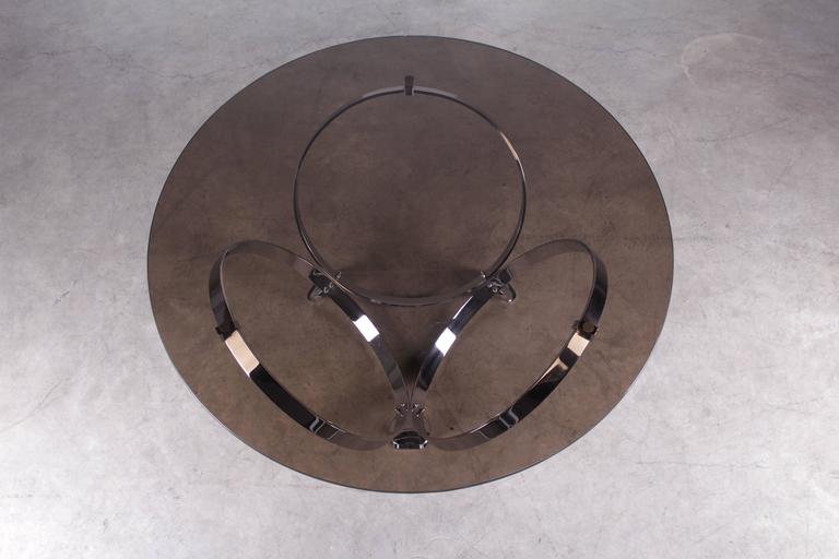 Atomic Style Chrome Rings Coffee Table For Sale at 1stDibs