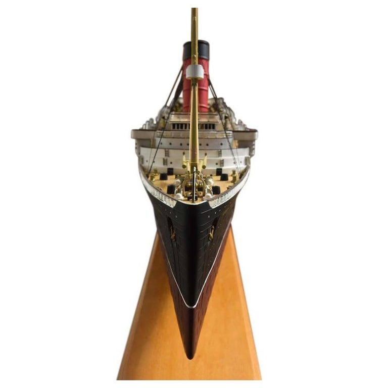 Large Hand Built Ship Model of the Rms Lusitania For Sale at 1stdibs