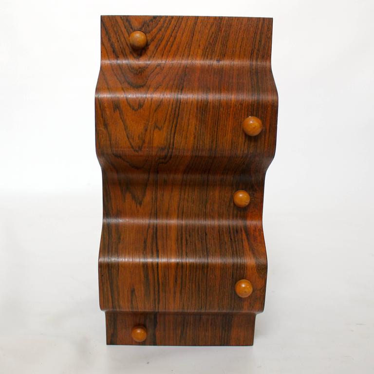 Torsten Johansson Swedish Rosewood and Birch Honeycomb Wine Rack, 1960s ...