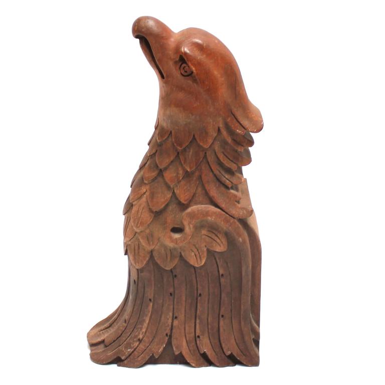 Vintage Carved Wooden Eagle Sculpture at 1stDibs