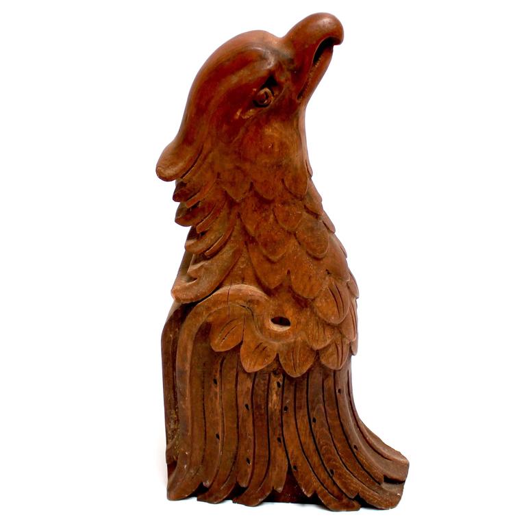 Vintage Carved Wooden Eagle Sculpture at 1stDibs
