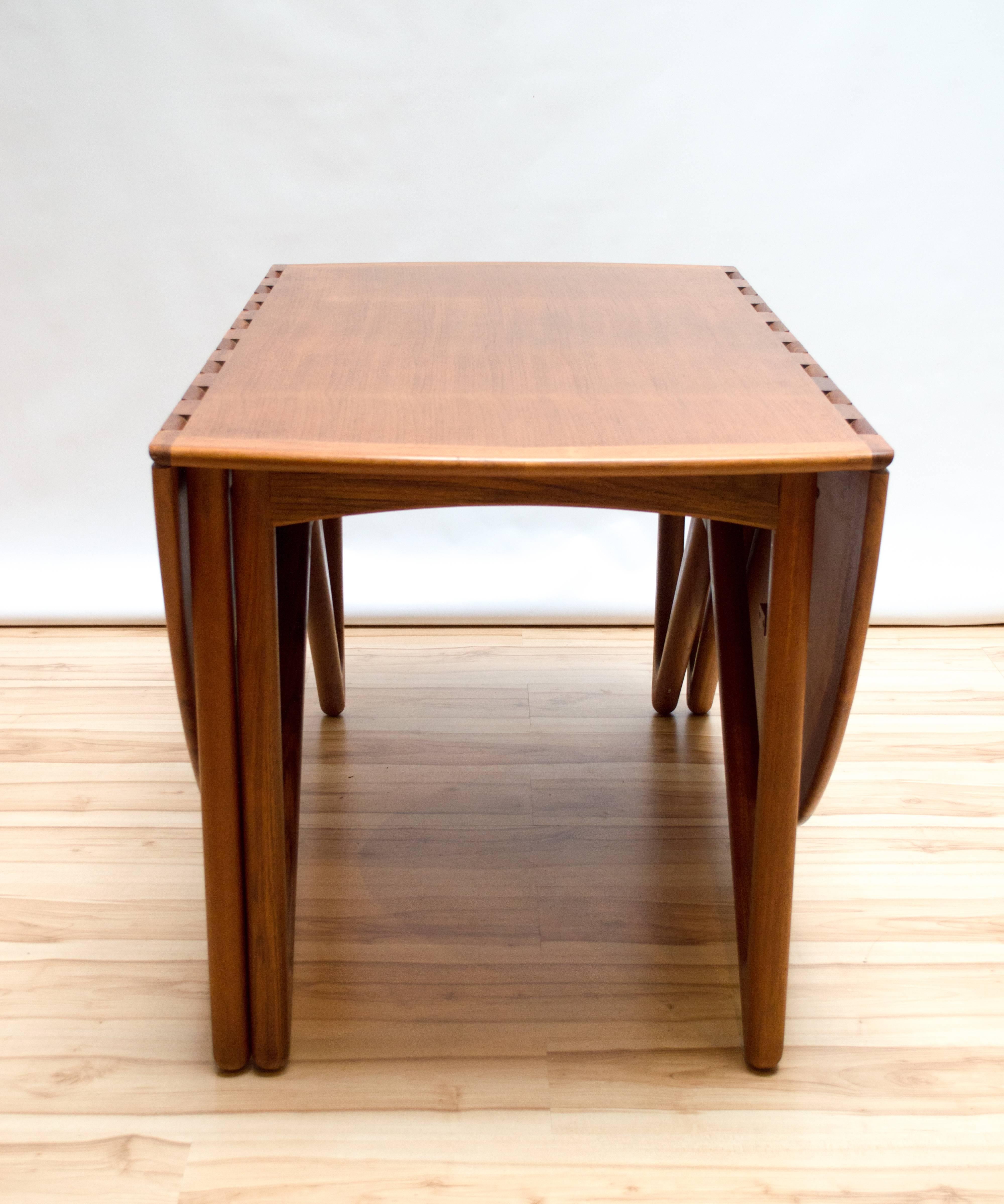 Kurt Ostervig for Jason Mobler Danish Modern Drop-Leaf Dining Table at ...