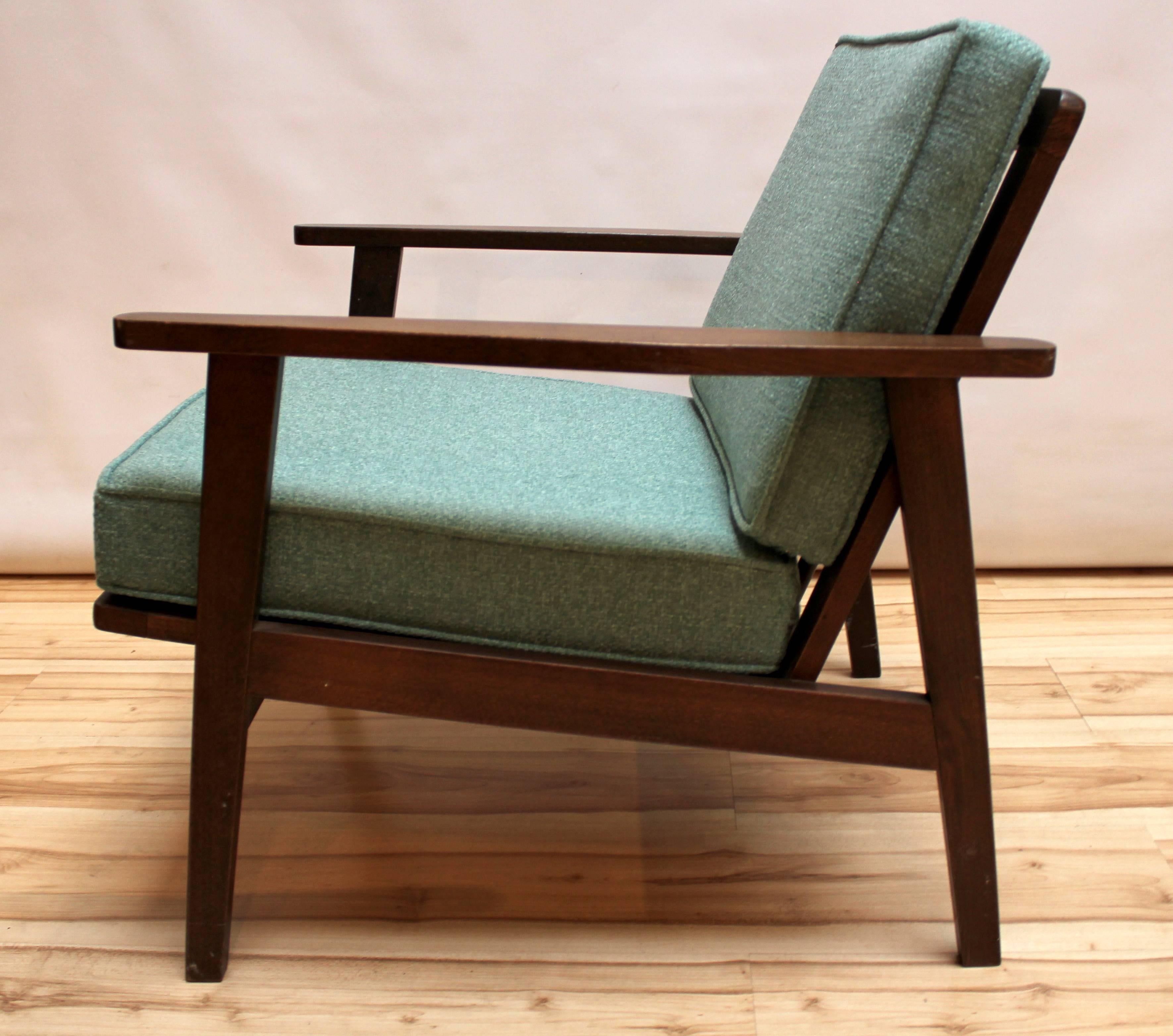 Pair of 1950s Japanese Mid-Century Modern Upholstered Lounge Chairs at ...