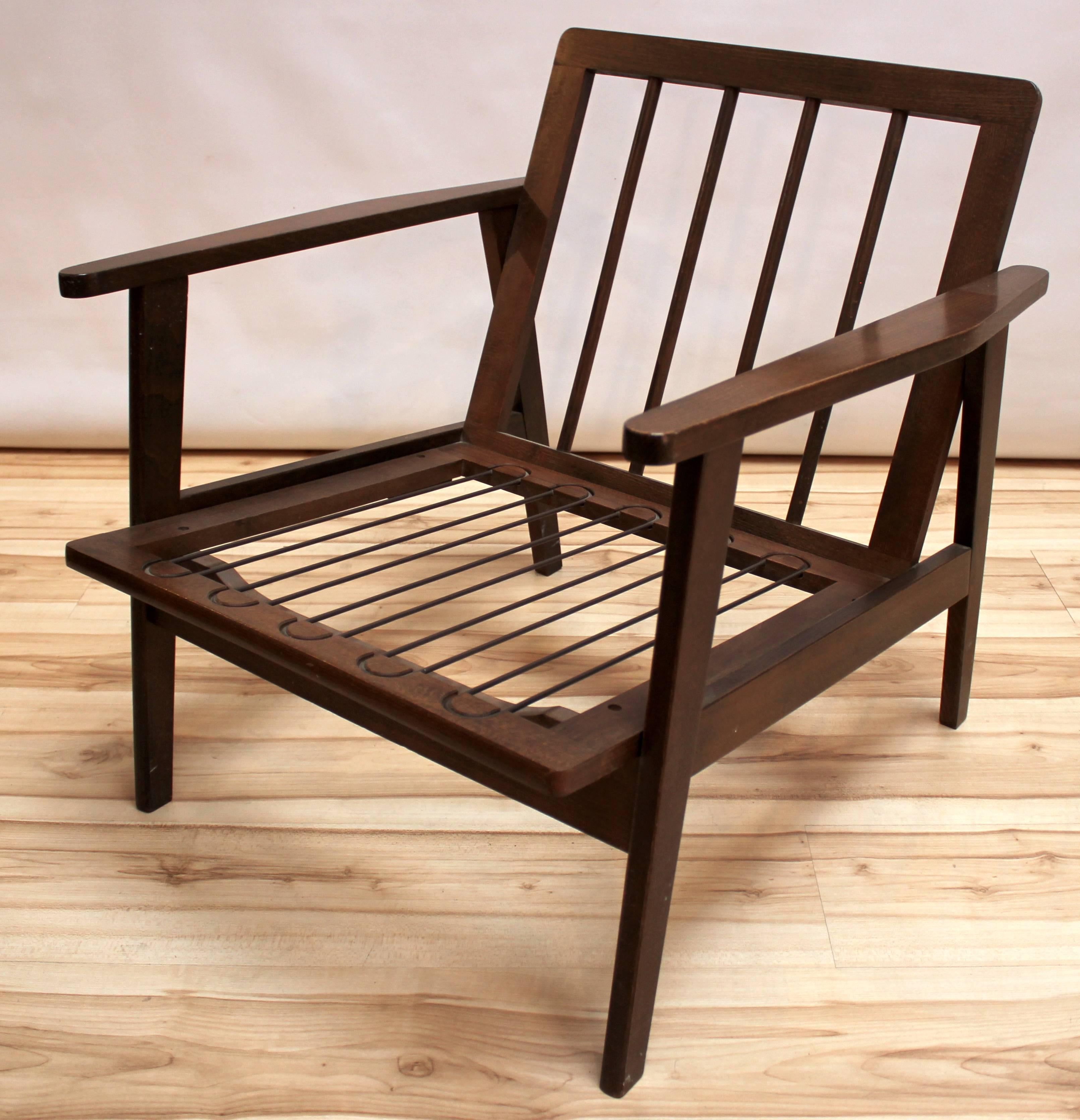 Pair of 1950s Japanese Mid-Century Modern Upholstered Lounge Chairs at ...