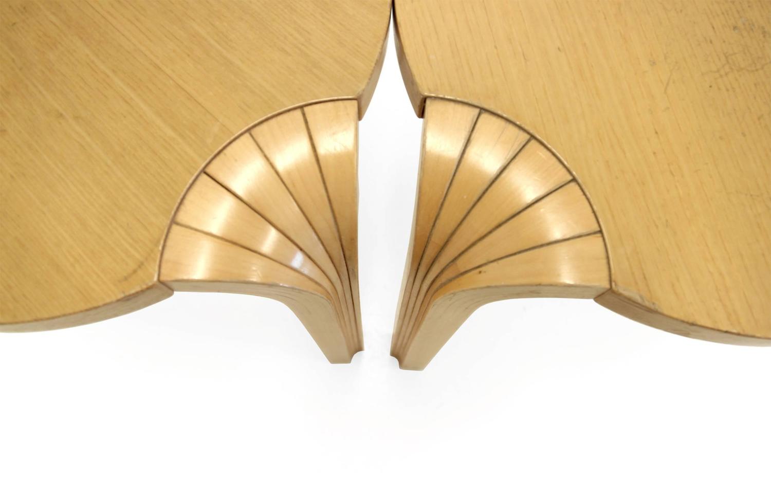 Early Pair of Fan Leg Stools by Alvar Aalto at 1stdibs