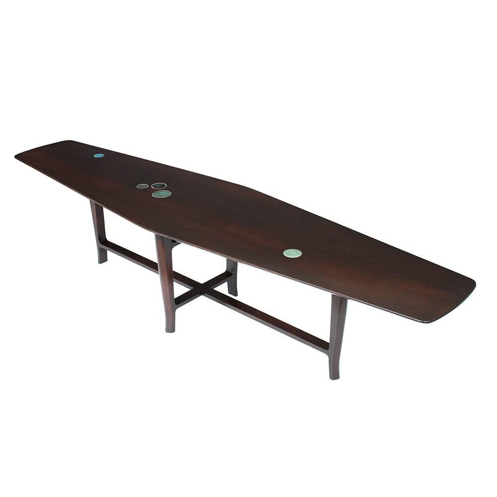 Dunbar Coffee Table by Wormley with Natzler Tiles at 1stDibs