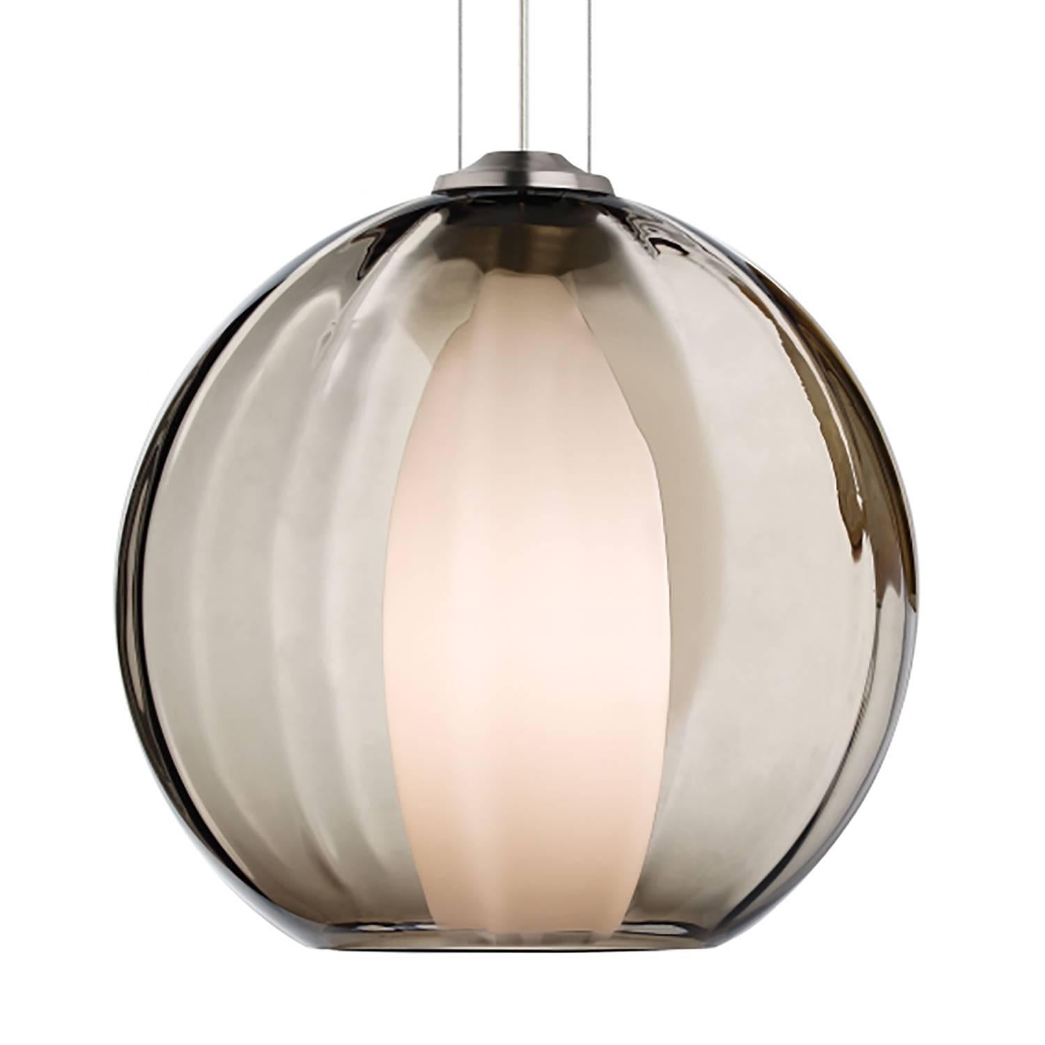 Tech Lighting Inner World Glass Smoke Pendant Chandelier at 1stDibs