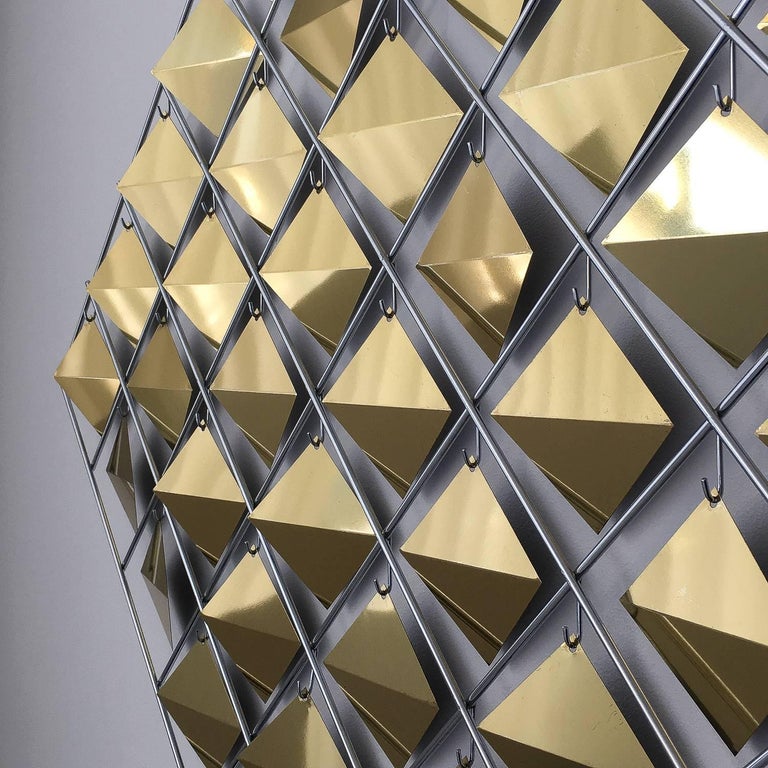 Curtis Jere Brass Diamond Kinetic Wall Sculpture at 1stDibs | curtis ...