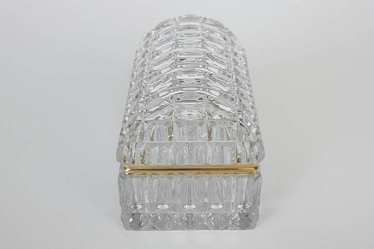 Cut Glass and Brass Jewellery Box at 1stDibs