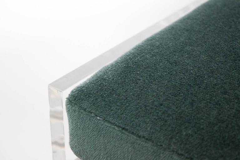 Modern Lucite Bench with Mohair Cushion at 1stDibs | lucite bench with ...