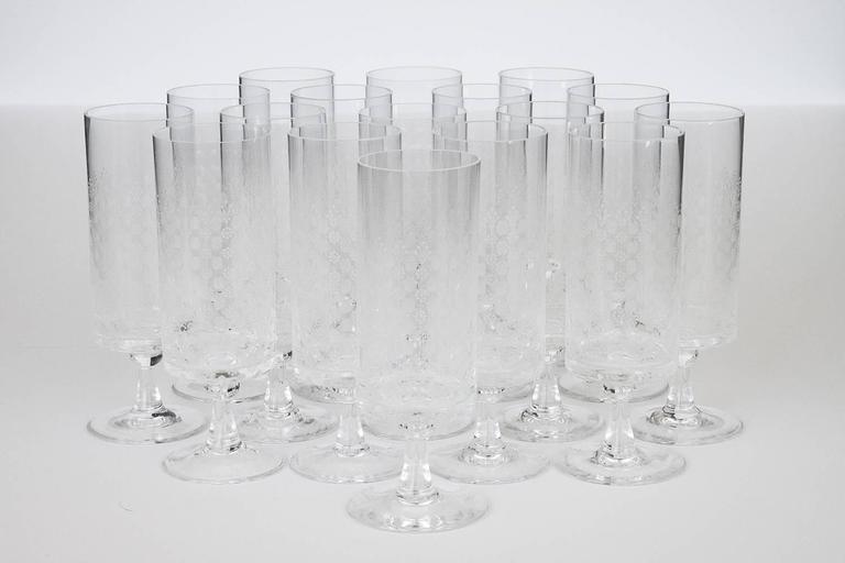 Set of 17 Bjorn Wiinblad Rosenthal Romance Water Glasses at 1stDibs ...