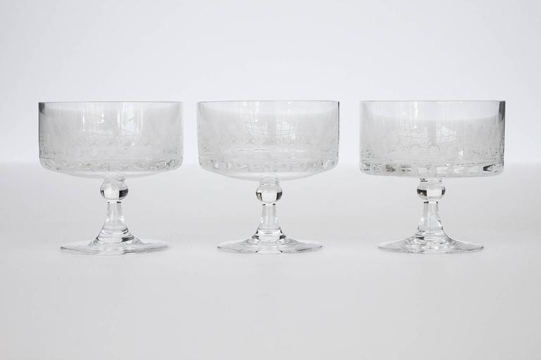 Set 13 Bjorn Wiinblad Rosenthal Romance Champagne Glasses at 1stDibs