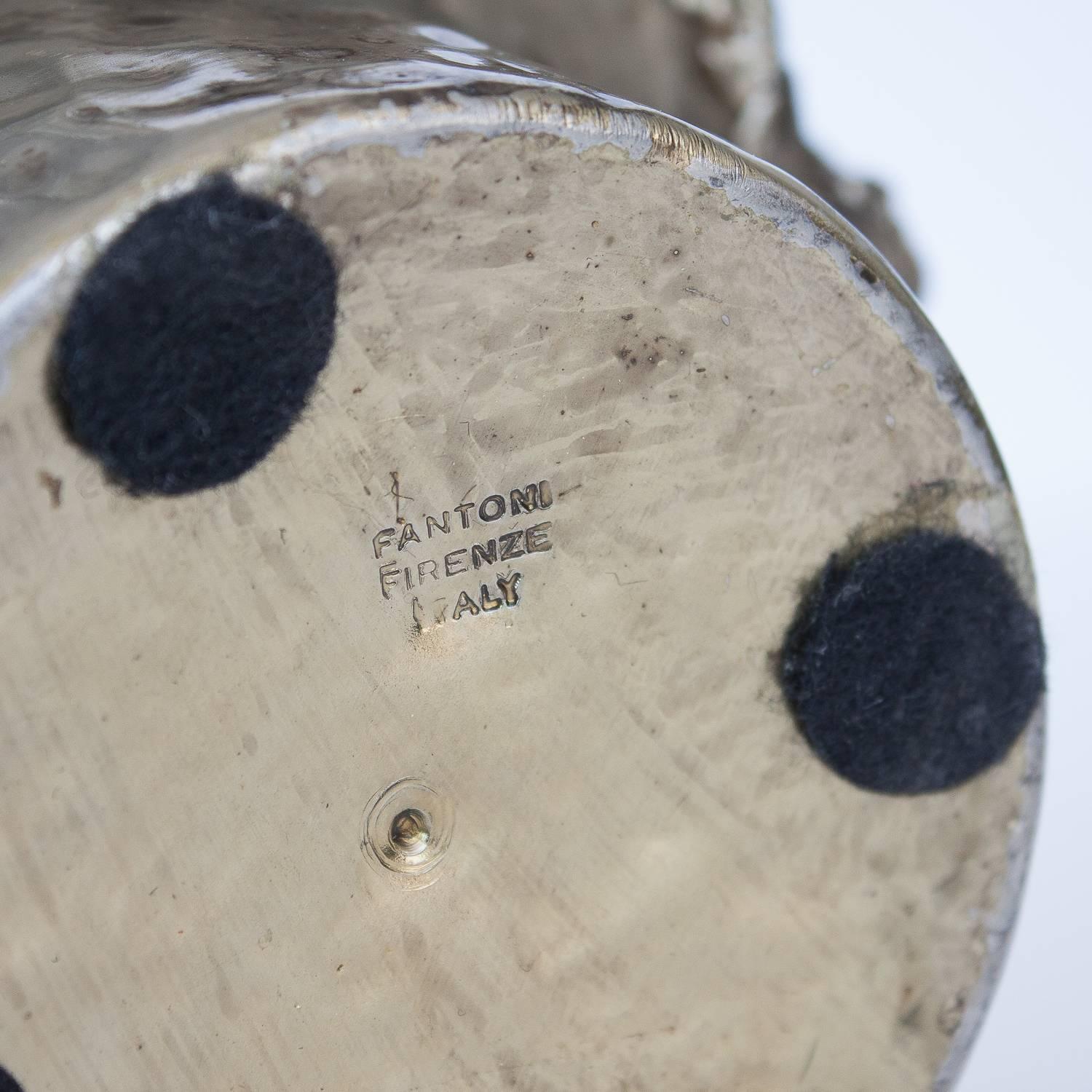 Marcello Fantoni Brutalist Welded Metal Vase at 1stdibs