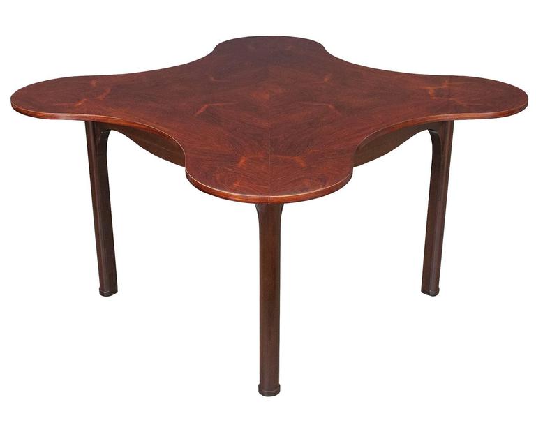 Rosewood Clover Game Table by Edward Wormley for Dunbar at 1stDibs