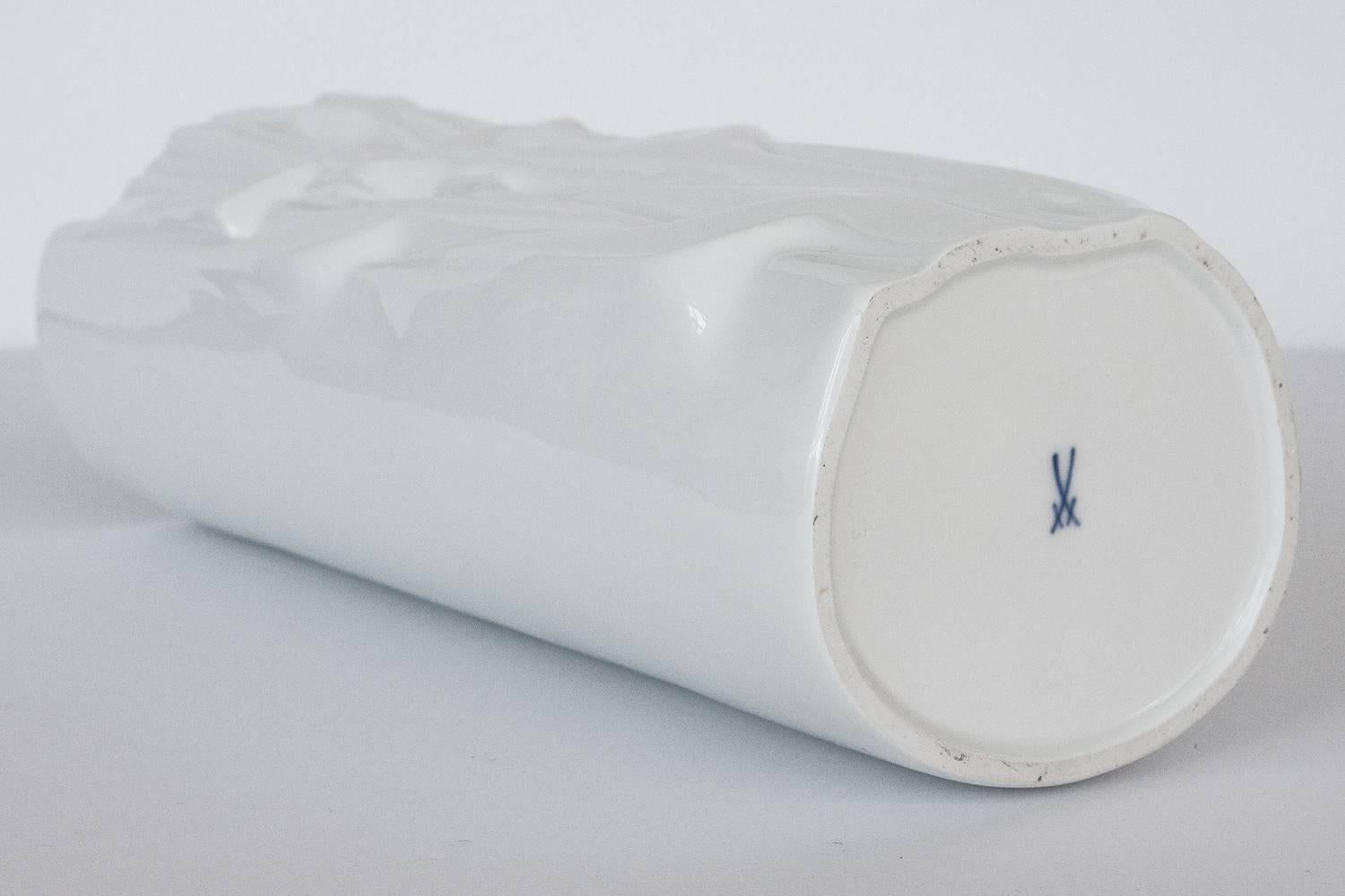 Meissen White Porcelain Modernist Vase at 1stDibs