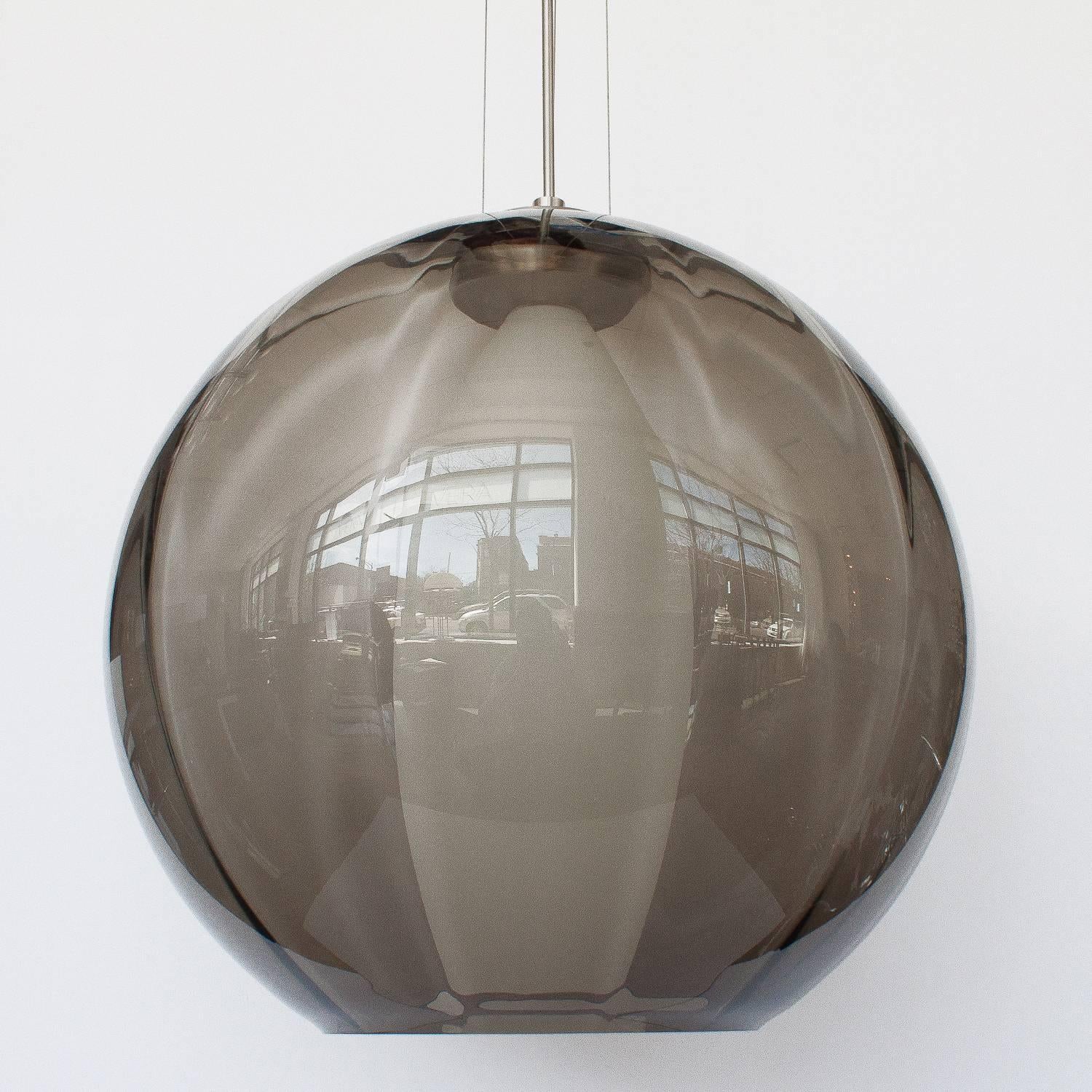 Tech Lighting Inner World Glass Smoke Pendant Chandelier at 1stDibs