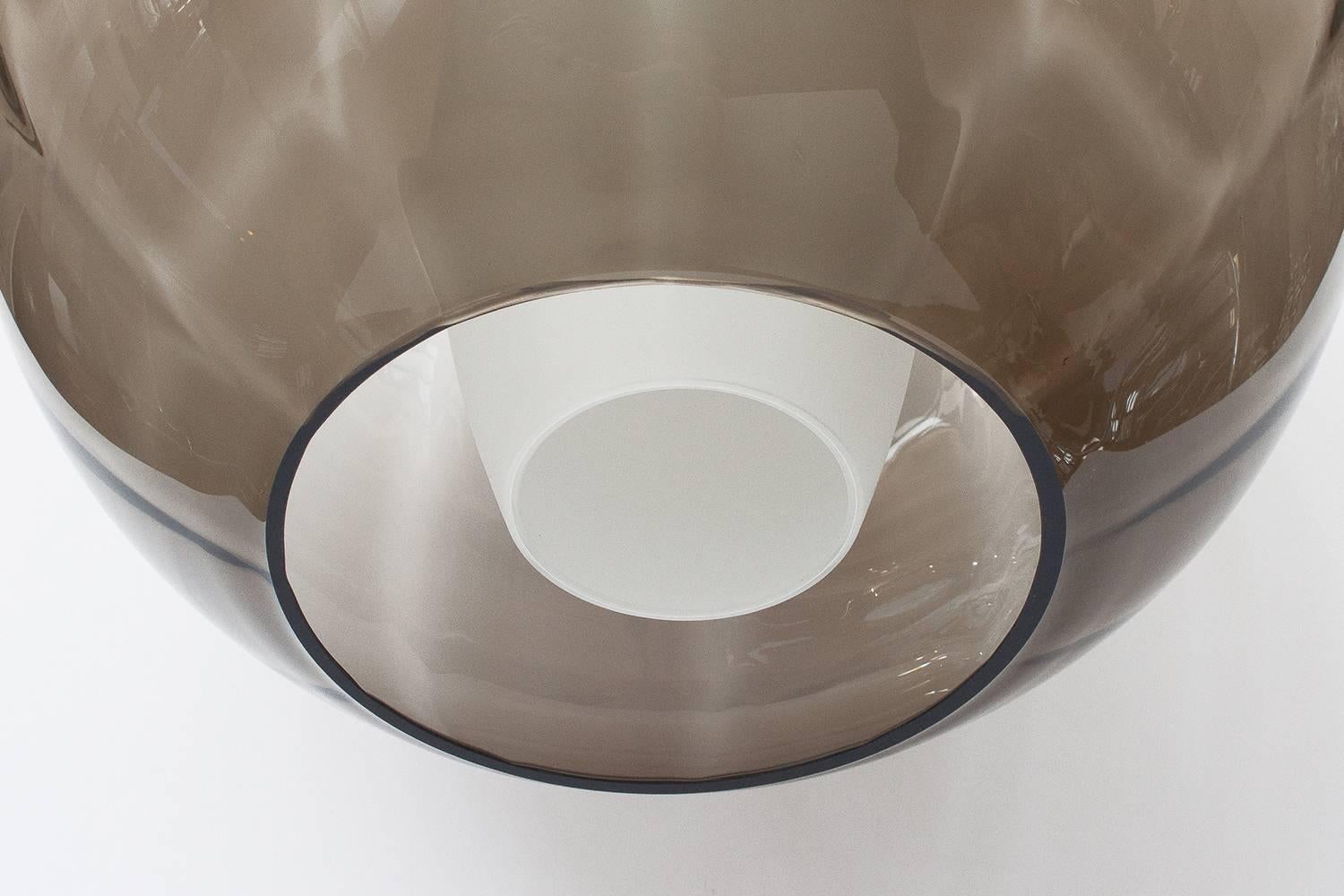 Tech Lighting Inner World Glass Smoke Pendant Chandelier at 1stDibs