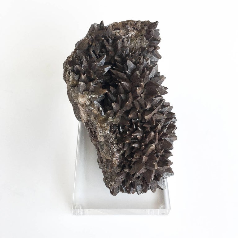 Dogtooth Calcite Crystal Specimen on Lucite at 1stDibs | dogtooth crystal