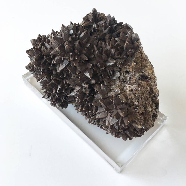 Dogtooth Calcite Crystal Specimen on Lucite at 1stDibs | dogtooth crystal