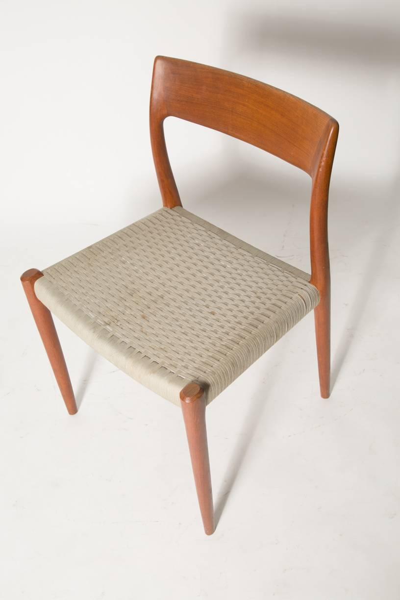 Four Niels Otto Møller Model 77 Dining Chairs For Sale at 1stdibs
