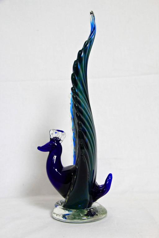 Amazing Murano Glass Peacock, Italy at 1stDibs | murano peacock, glass ...