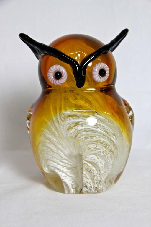 Fabulous Murano Glass Owl, Italy at 1stDibs | murano owl, murano glass ...