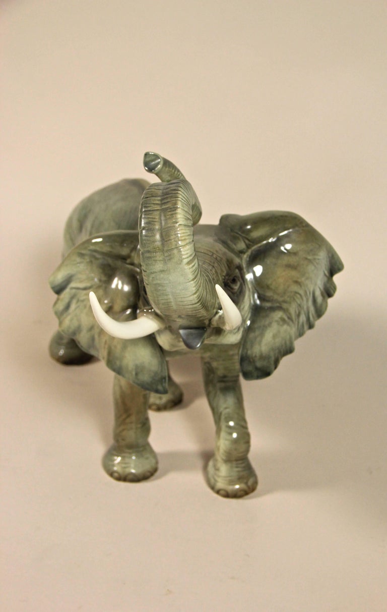 Set Of Two Porcelain Elephants by Goebel, Germany, 20th Century at ...