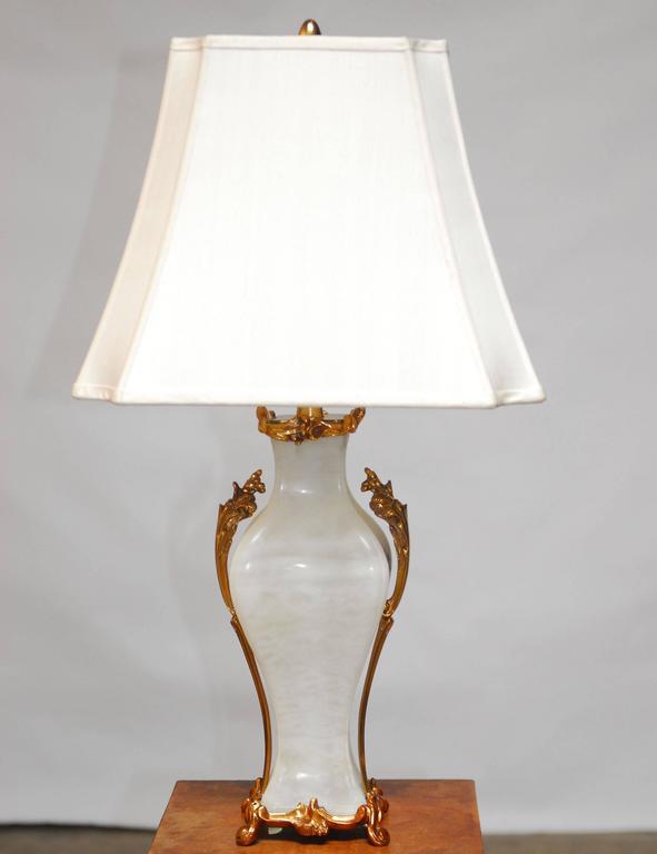 Alabaster Rose Gold Table Lamp by Marbro For Sale at 1stdibs