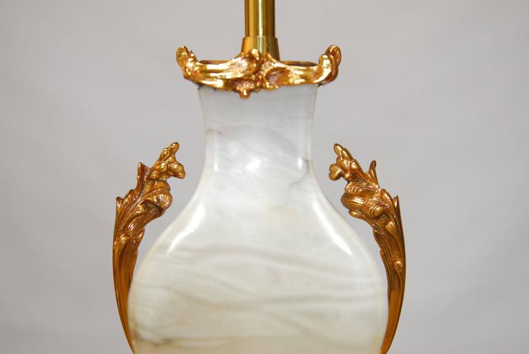 Alabaster Rose Gold Table Lamp by Marbro at 1stDibs