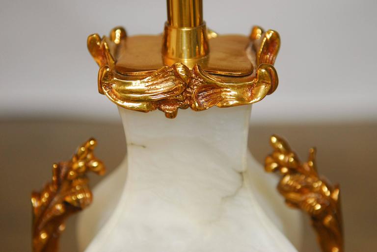 Alabaster Rose Gold Table Lamp by Marbro at 1stDibs