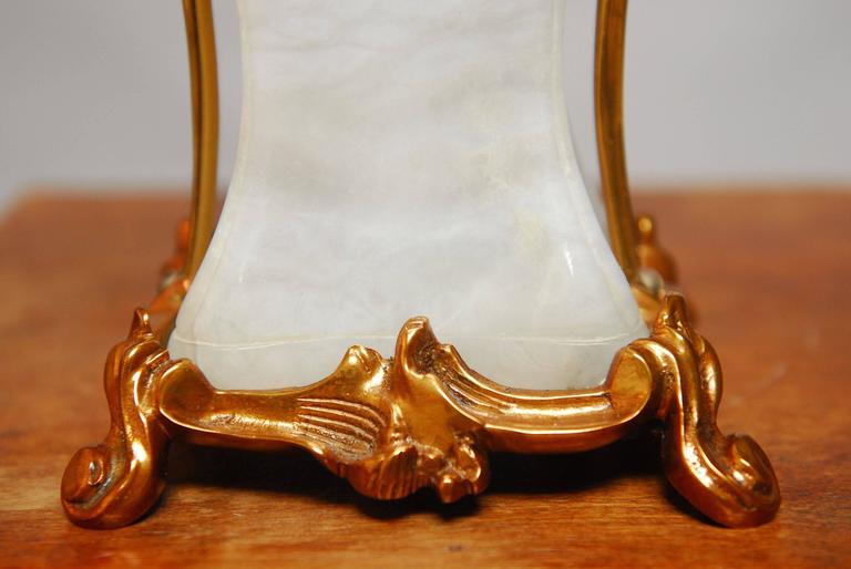 Alabaster Rose Gold Table Lamp by Marbro at 1stDibs