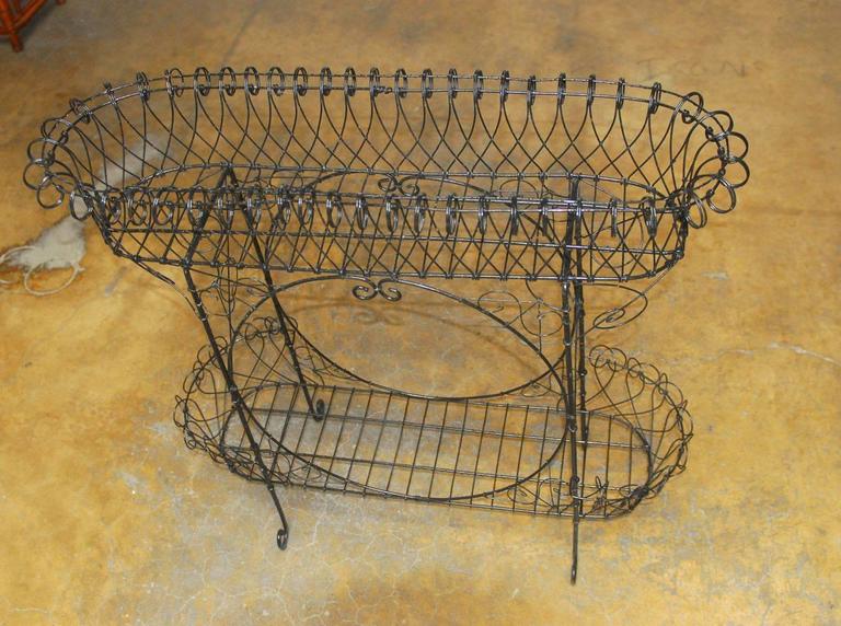 Black French Wire Plant Stand at 1stDibs | french plant stand, french ...