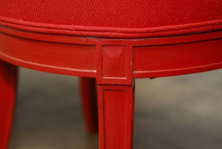 Pair of Red Lacquer Regency Style Chairs at 1stDibs