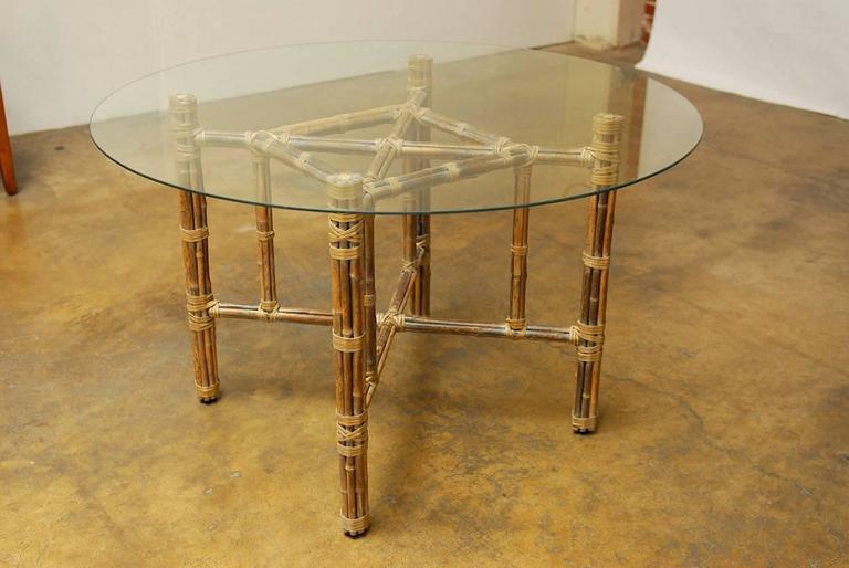Organic Modern Reeded Bamboo Dining Table by McGuire For Sale at 1stDibs