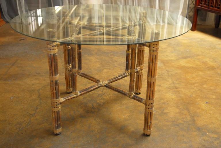 Organic Modern Reeded Bamboo Dining Table by McGuire For Sale at 1stDibs