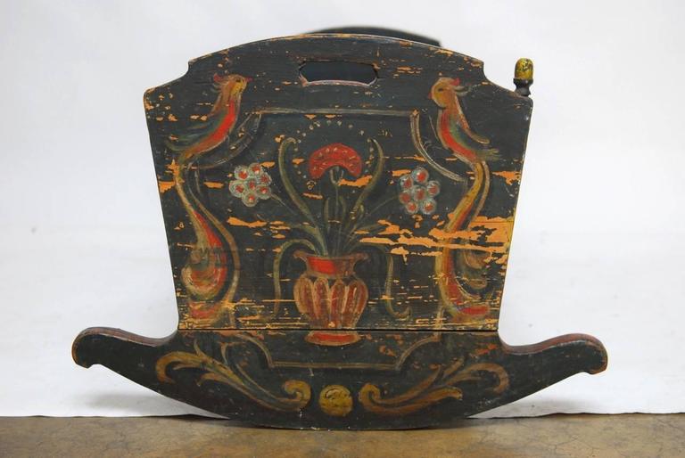 19th Century Pennsylvania Dutch Polychrome Rocking Cradle For Sale at ...