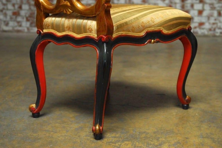 Set of 14 Italian Rococo Style Dining Chairs by C. Mariani at 1stDibs