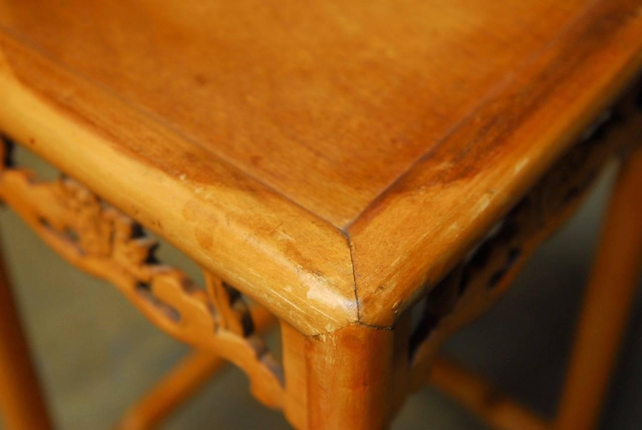 Set of Three Chinese Lotus Blossom Stacked Nesting Tables For Sale at ...