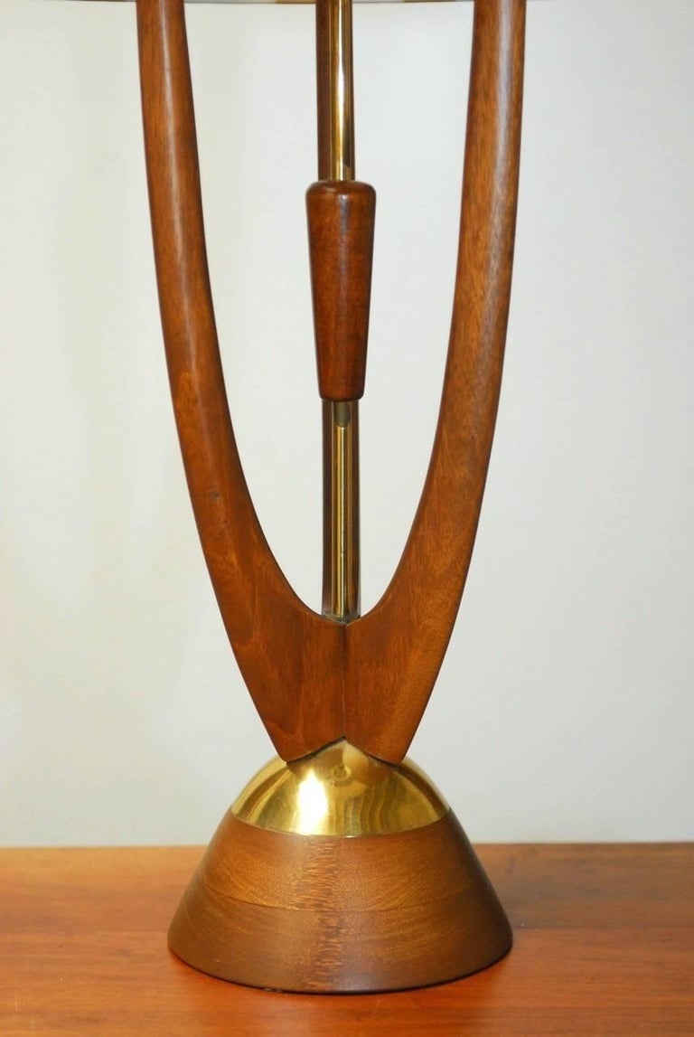 Midcentury Danish Modern Style Teak Rocket Lamp by Modeline at 1stDibs