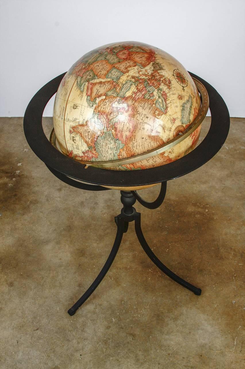 Replogle Floor Globe on Tripod Iron Stand For Sale at 1stDibs ...