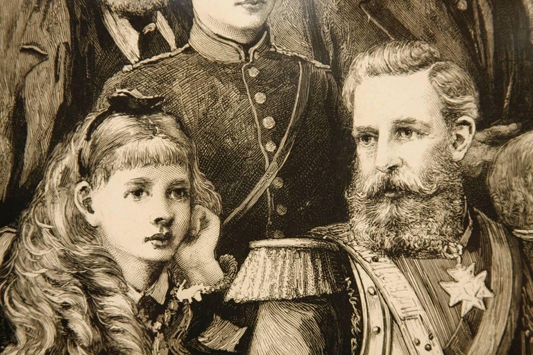 Her Majesty Queen Victoria and Members of the Royal Family Engraving at ...