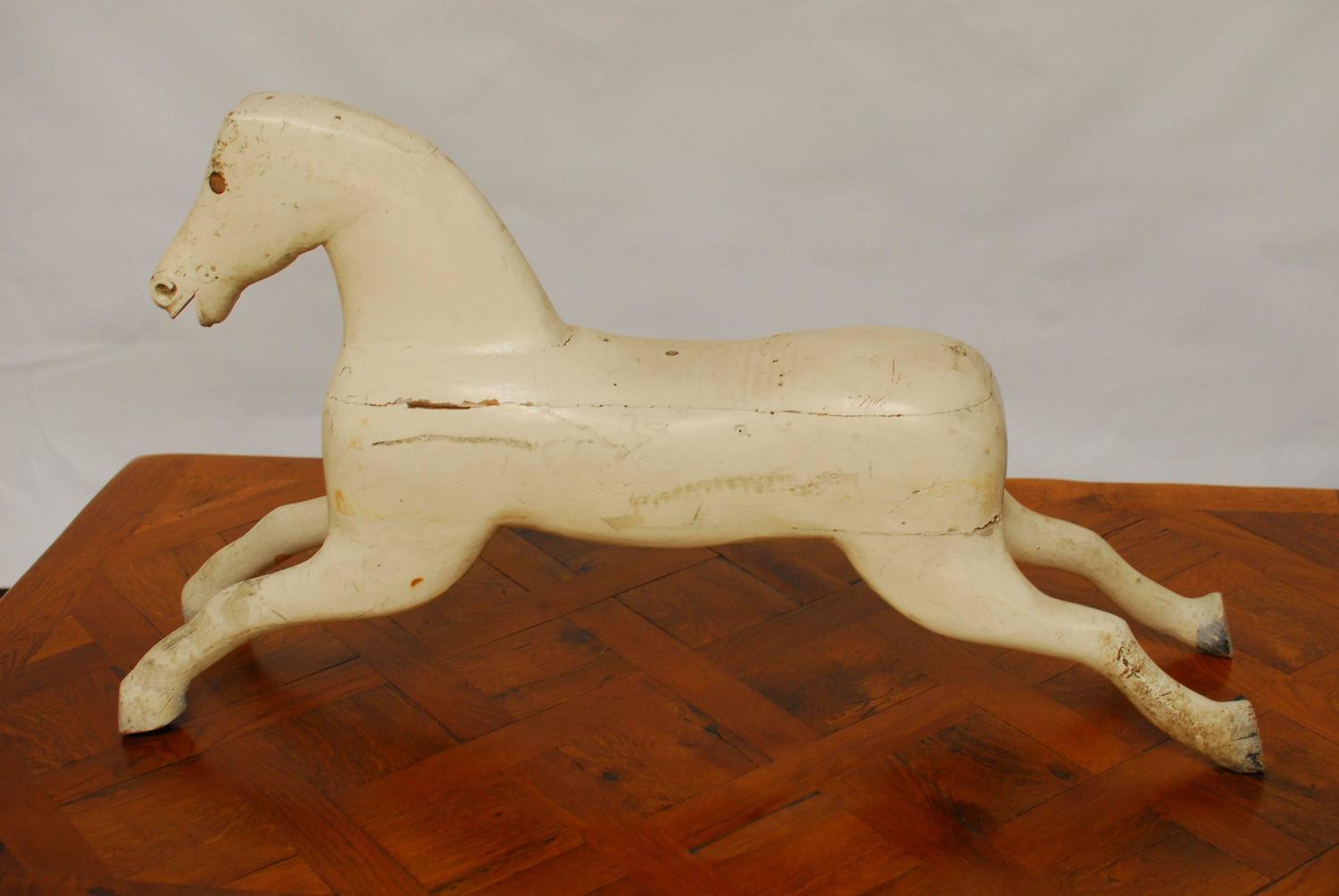 Primitive Folk Art Carved Wood Horse at 1stdibs