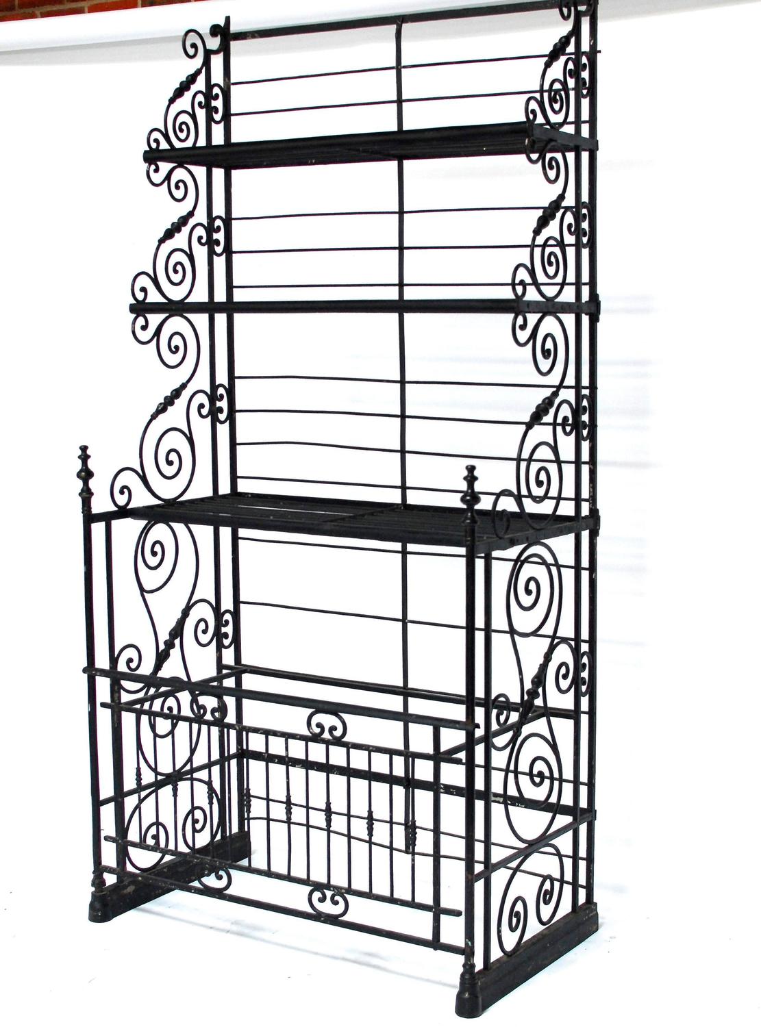 Large Wrought Iron French Bakers Rack For Sale at 1stdibs