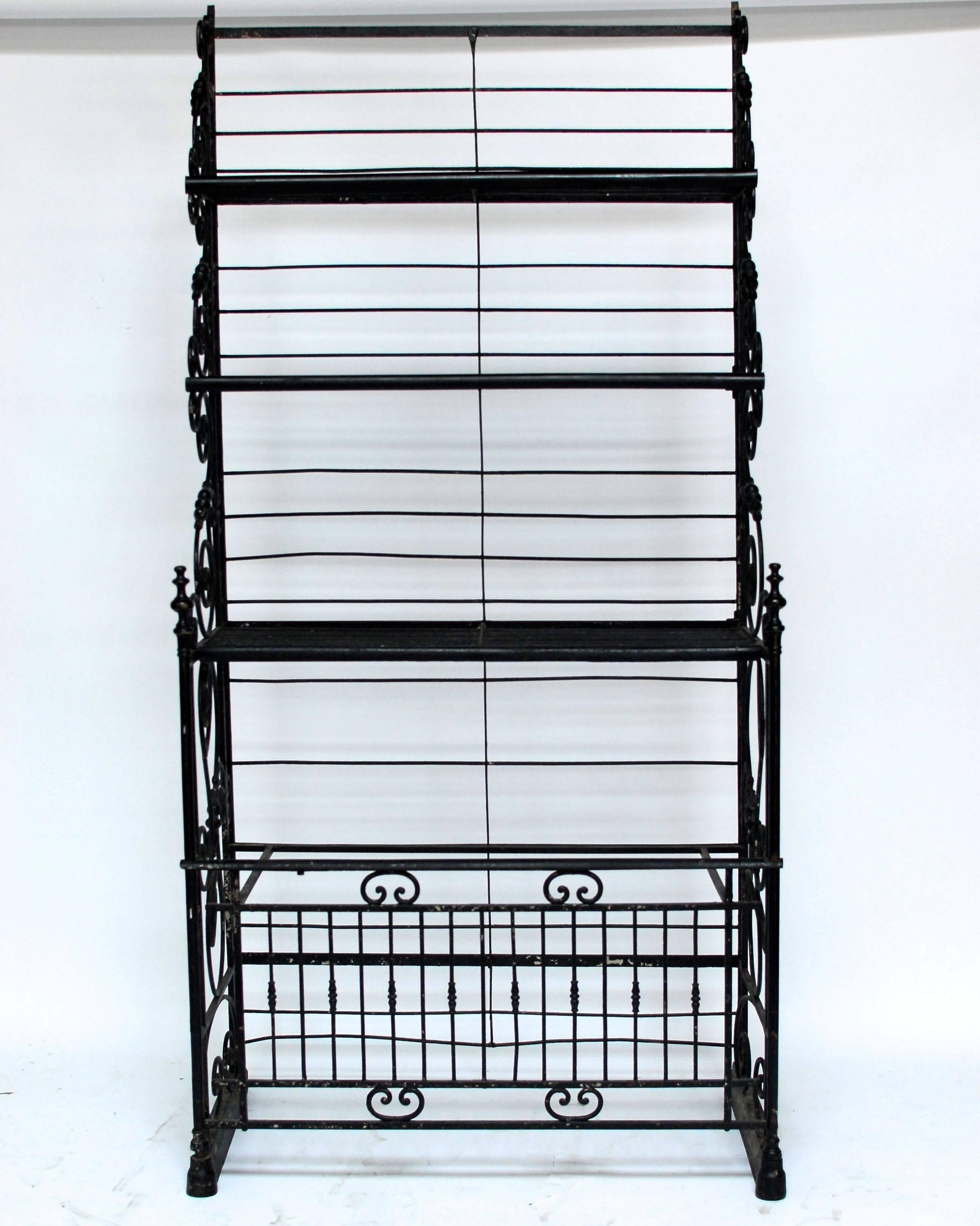 Large Wrought Iron French Bakers Rack at 1stDibs | large wrought iron ...