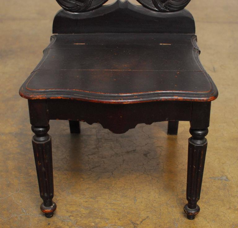 19th Century German Carved Hall Chair For Sale at 1stDibs