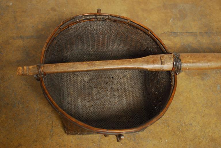 Asian Shoulder Yoke with Woven Baskets at 1stDibs | shoulder yoke for ...
