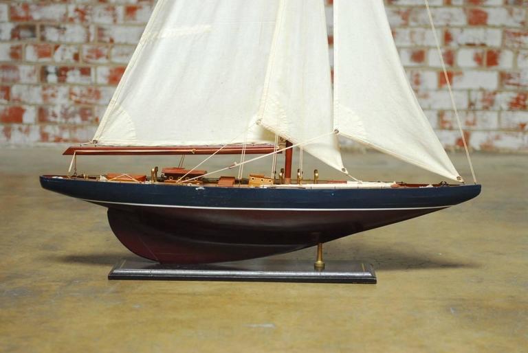 Marconi Rigged Cutter Model Ship on Stand at 1stdibs