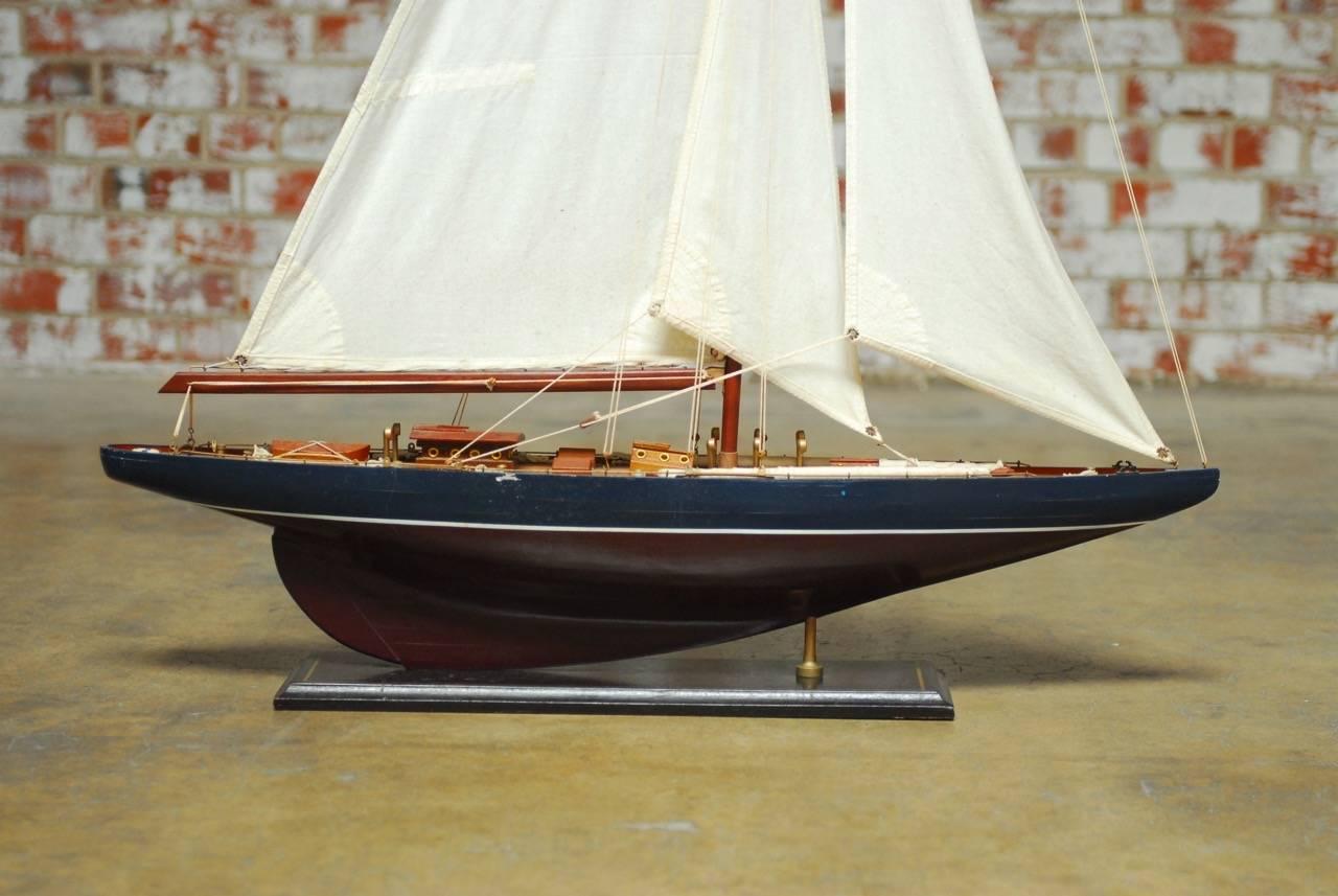 Marconi Rigged Cutter Model Ship on Stand at 1stDibs