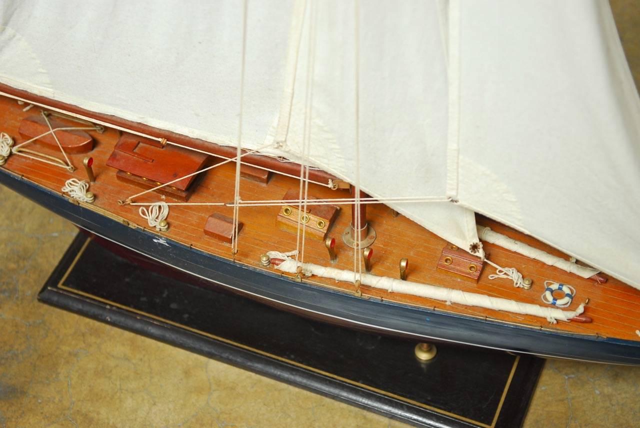 Marconi Rigged Cutter Model Ship on Stand at 1stDibs