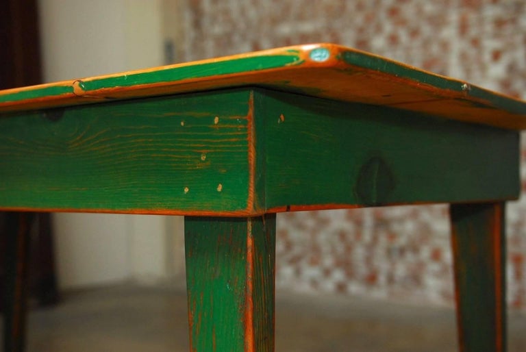 Rustic French Pine Painted Farmhouse Table at 1stDibs | painted ...